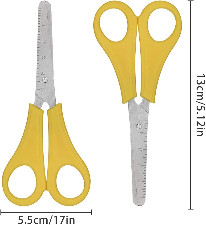 umorismo 10 Pieces Children Safety Scissors Preschool Training Scissors ...