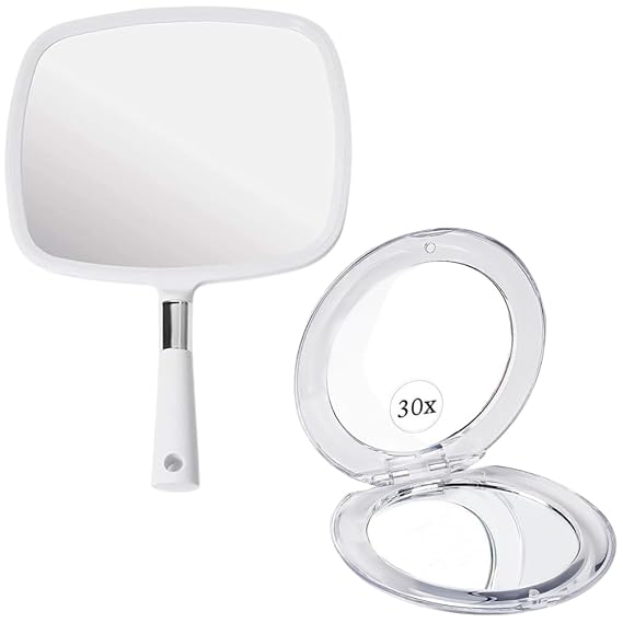 Amazon.com: MIRRORVANA Large Hand Mirror with Comfy Handle - No ...