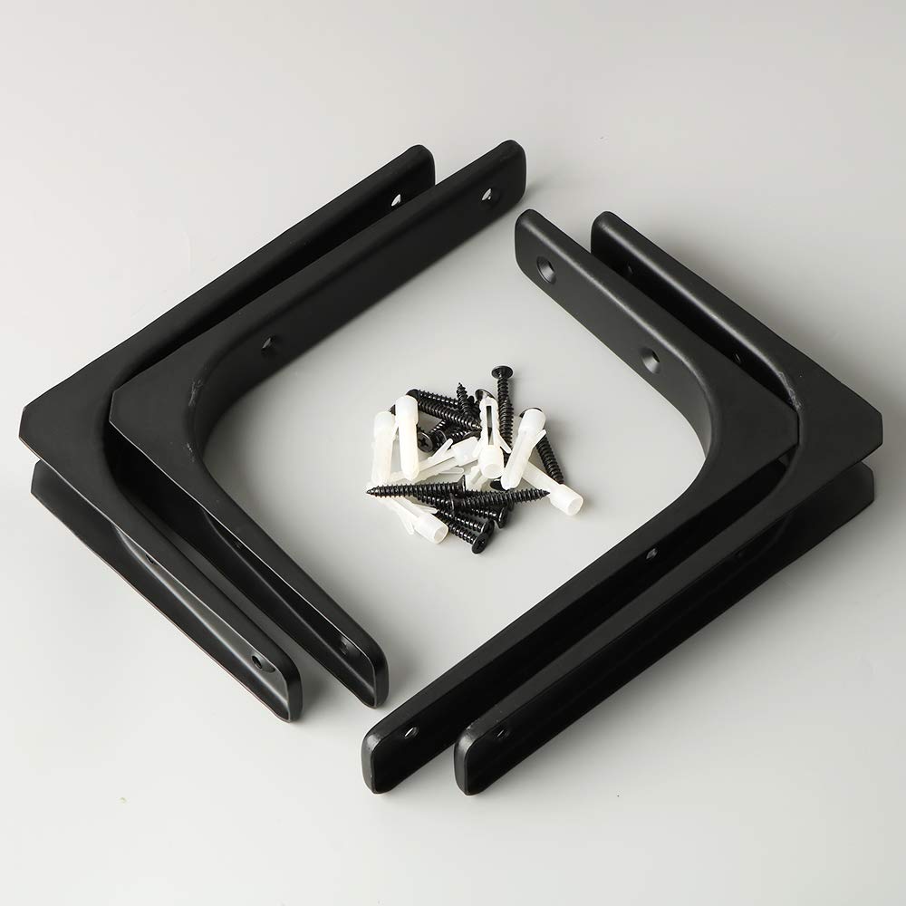 Snapklik.com : 4 PCS Metal Wall Shelf Bracket, 10 X 8 Inch Heavy Duty ...