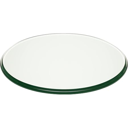 Amazon.com: 18" Round Glass Table Top 1/2" Thick 1" Beveled Edge9 ...