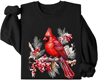 Generic Red Cardinal Bird Sweatshirt, Christmas, Casual Wear Lovers ...