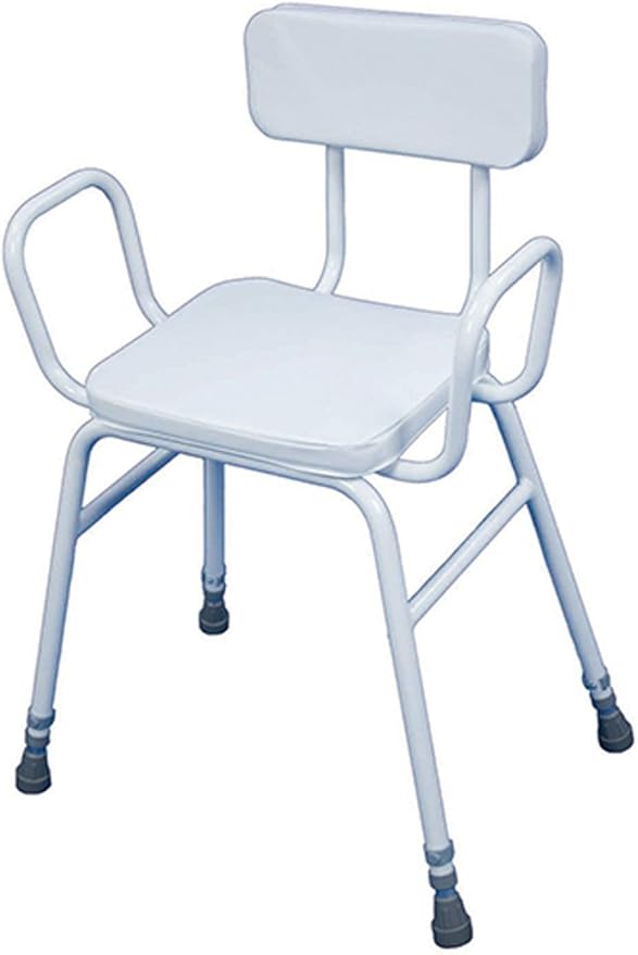 Aidapt Height Adjustable Perching Stool With Padded Seat and Safety ...