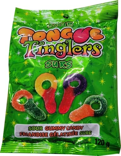 Amazon.com : Gummy Zone Sour Tongue TINGLERS, (120g/4.2 oz. Bag) Sour ...