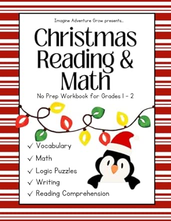 Christmas No-Prep Reading & Math Activity Book for Grades 1–2: Fun ...