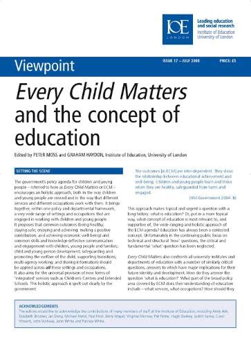 Every Child Matters and the Concept of Education (Viewpoint): Moss ...