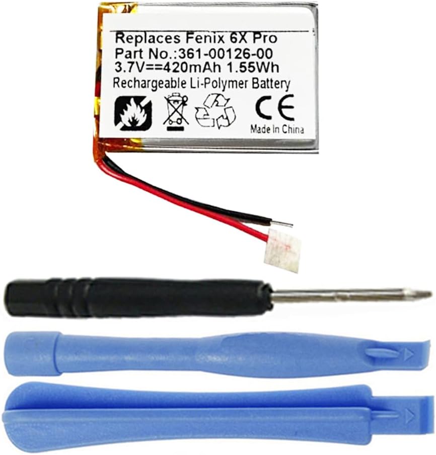 3.7 V Battery 230mAh Garmin 361-00097-00 Battery For Approach S60 Fenix ...