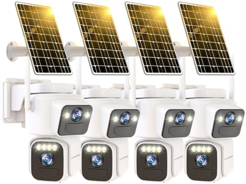 Amazon.com : Luovisee Dual Lens Outside Cameras for Home Security ...