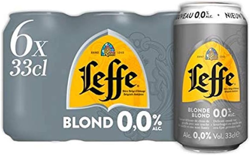 Leffe Blonde 0.0% Alcohol Free Blonde Ale - 24 Cans, 330ml : Amazon.co ...