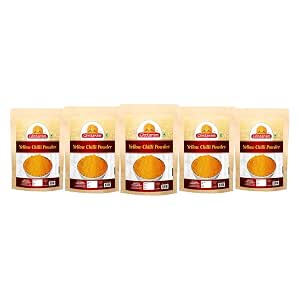 Amazon.com : Ghotaram Andhra Yellow Chilli Powder, Peeli Mirch Powder ...