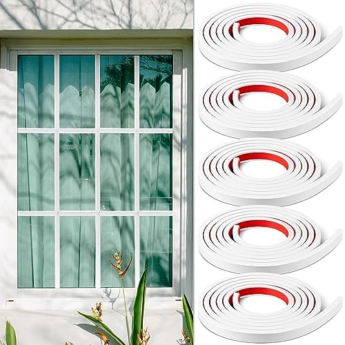 Amazon.com: Frienda 5 Rolls Window Grille Inserts Grid Kit 32.8 ft Self ...