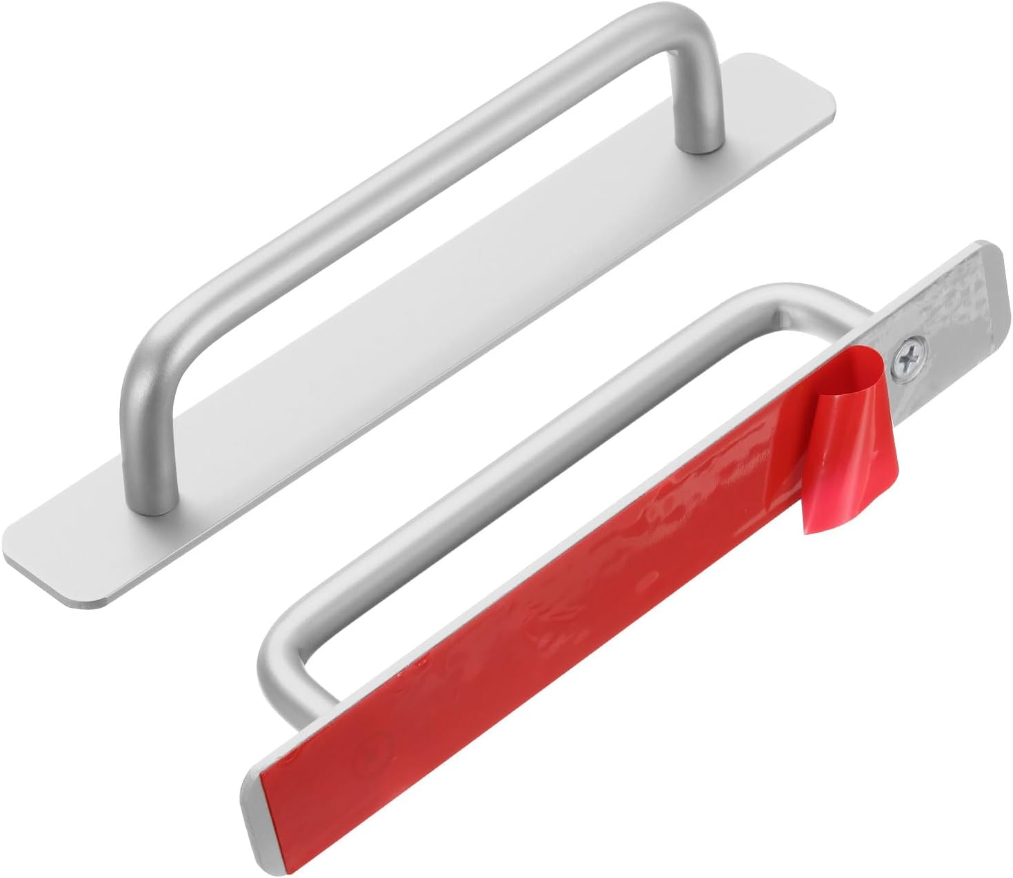 uxcell 2pcs Adhesive Cabinet Handle 7" No Drilling Closet Door Stick on ...