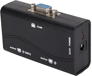 Amazon.com: VGA Splitter, 1 in 2 Out 1080P High Definition Splitter for ...