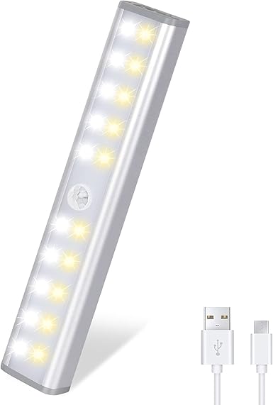 Homelife LED Motion Sensor Bars Lights, 20LEDS Wireless Under Cabinet ...