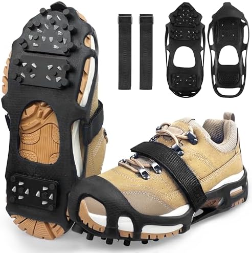 Amazon.com: Ice Cleats, Crampons Ice Cleats for Shoes and Boots Men ...