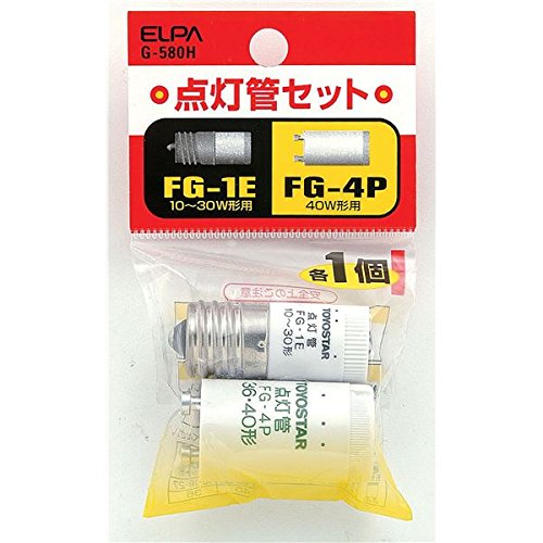 Amazon.co.jp: 朝日電器 (業務用セット) ELPA 点灯管セット FG-1E+FG-4P G-580H (×50セット) : ホーム＆キッチン