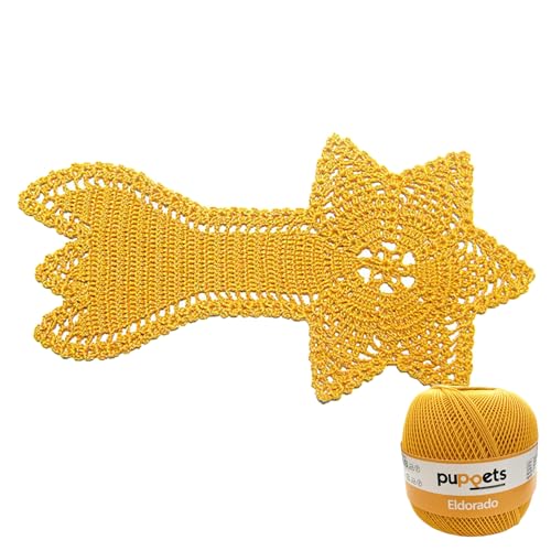 Amazon.com: Christmas Sunny Yellow crochet comet doily in cotton 11.5x5 ...