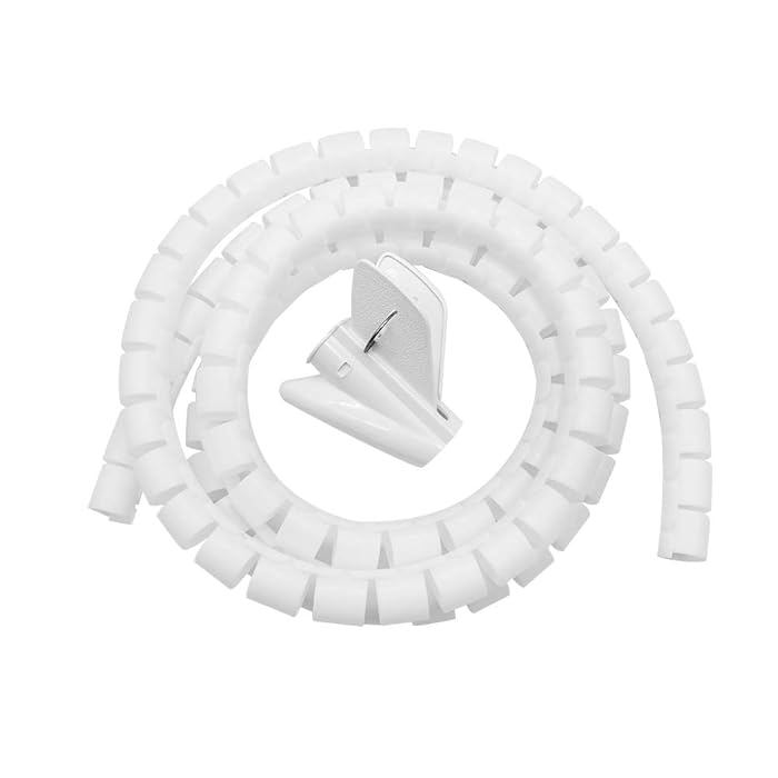 Buy FUJIE 28mm x 2m White Cable Tidy Wrap Cable Management System ...