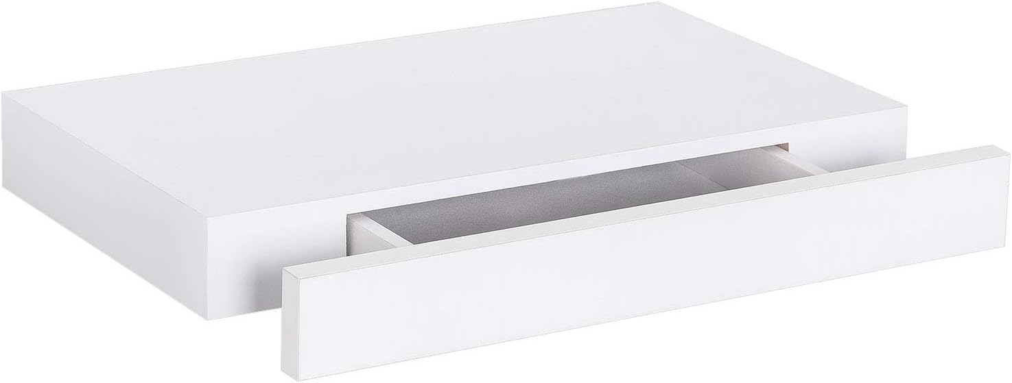 WOLTU Mensola da Muro, Scaffale da Parete Moderno, Mensola con Cassetto ...