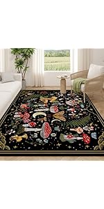 Amazon.com: Mushroom Moth Area Rugs for Living Room Dining Room Bedroom ...