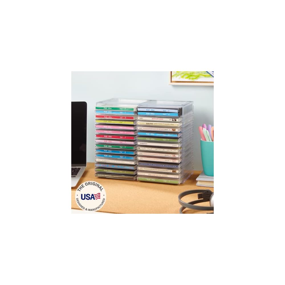 STORi Stackable Clear CD Organizer with Rubber Feet Nepal | Ubuy
