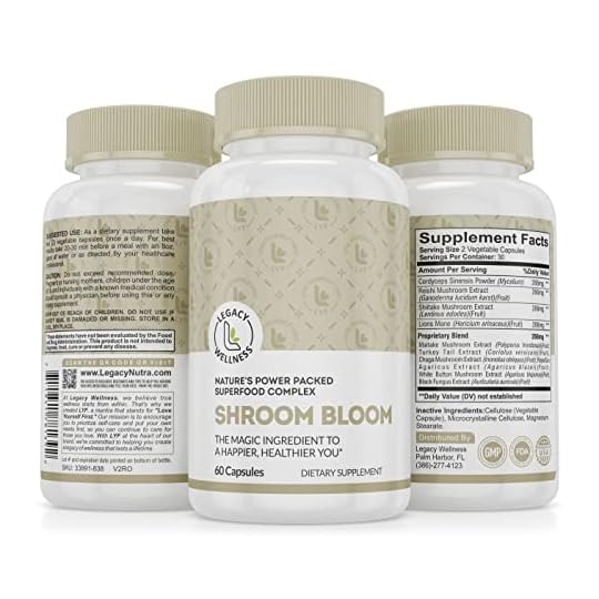 Shroom Bloom Mushroom Supplement - 10 Mushrooms Complex - Lions Mane ...