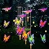 Amazon.com: Famiry Solar Bells Butterfly Wind Chimes for Outside, Wind ...