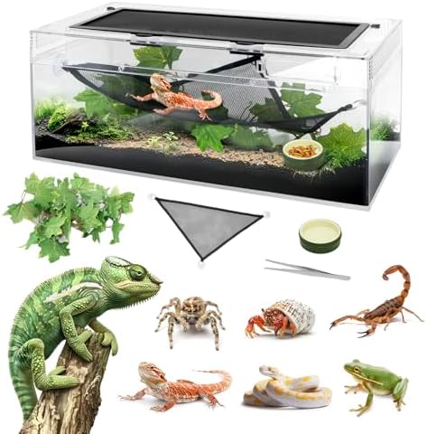 Reptile PC Terrario Anfibios Tortugas Tanque Starter Kit Jaula de ...
