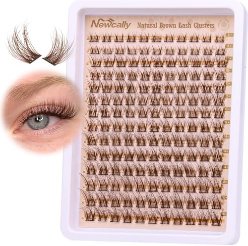 Amazon.com: Brown Lash Clusters Wispy Eyelash Extensions Natural ...