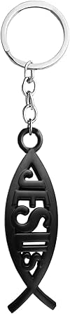 OnlyYou.X Jesus Keychain with Key Ring Jesus Fish Key Chain Tag For ...
