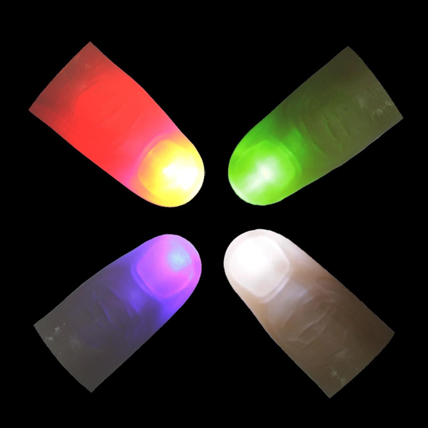 Amazon.com: Ibluelover 10 Pcs Finger Lamps Thumb Light Trick LED Finger ...