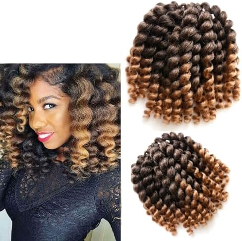 Amazon.com : HBNK Jamaican Bounce Crochet Hair-4 Packs 10 Inch Wand ...