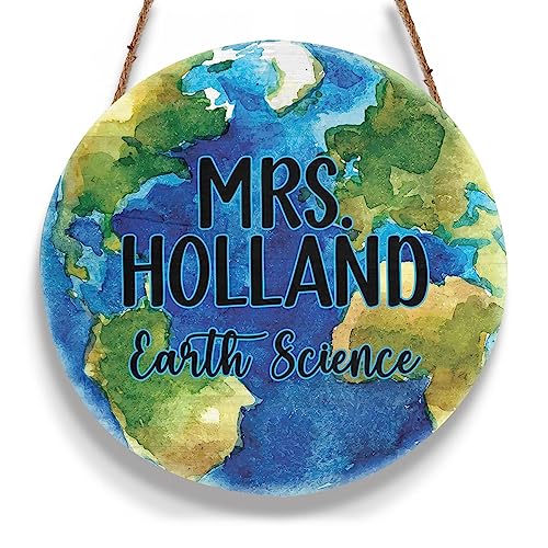 Amazon.com: Personalized Teacher Door Sign, Earth Science Classroom ...