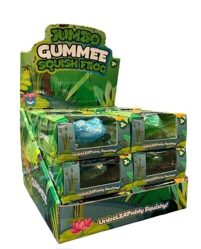 Amazon.com: Hapros Jumbo 4" Glittery Sugar Squish Frog, Large Sensory ...