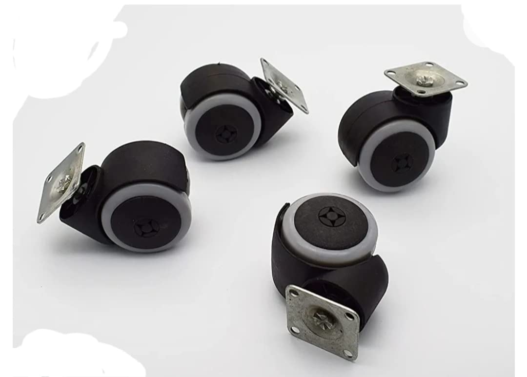 Castersman Chair Wheel Plat, Castor Nylon Revolving Chair Wheel Black ...