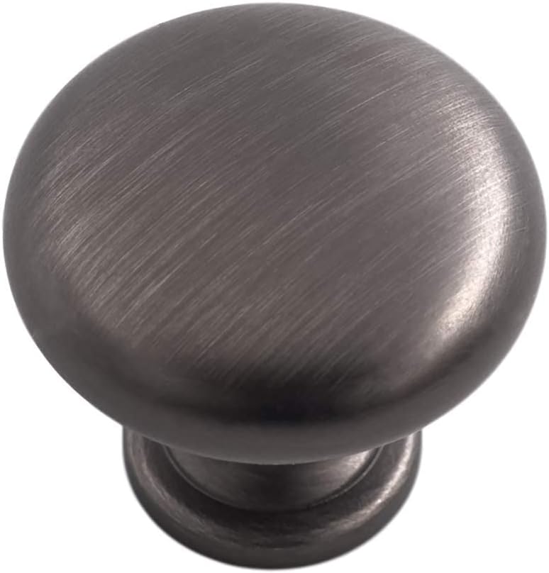 HESTIA HARDWARE 10 Pack | Antique Silver Round Knob | Brushed Pewter ...