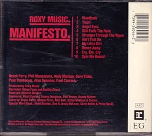 Roxy Music - Manifesto - Amazon.com Music