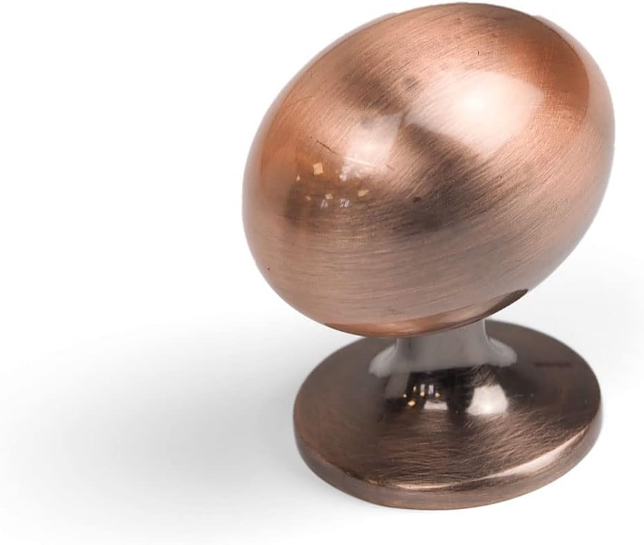 Copper Finish Shaker Style 38mm Diameter Kitchen Cupboard Cup Door Knob ...
