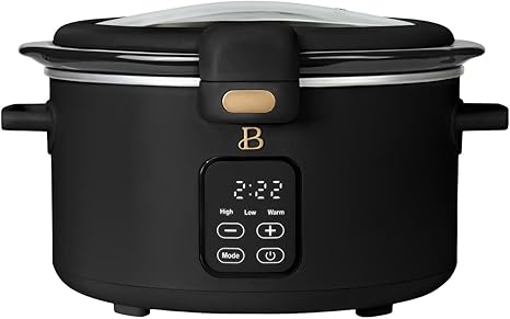 Amazon.com: 4QT Programmable Slow Cooker with Hinged Lid, Touch Display ...