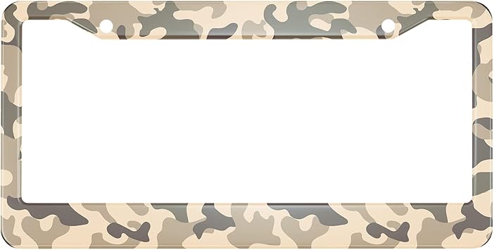 Amazon.com: HOSNYE Camouflage License Plate Frame Woodland Style Brown ...
