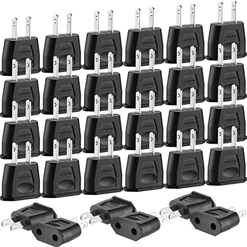 Amazon.com: 30 Pack Europe to US Plug Adapter, AC Wall Plug Converter ...
