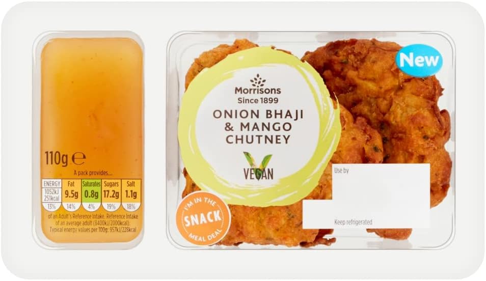 Morrisons Onion Bhaji & Mango Chutney 110g : Amazon.co.uk: Grocery