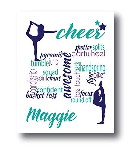Amazon.com: Cheerleading Gifts For Girls, Choose Colors, Cheerleading ...