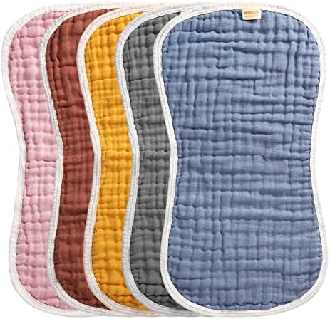 Amazon.com: MUKIN Baby Muslin Burp Cloth Set of 6, Ultra Soft Absorbent ...