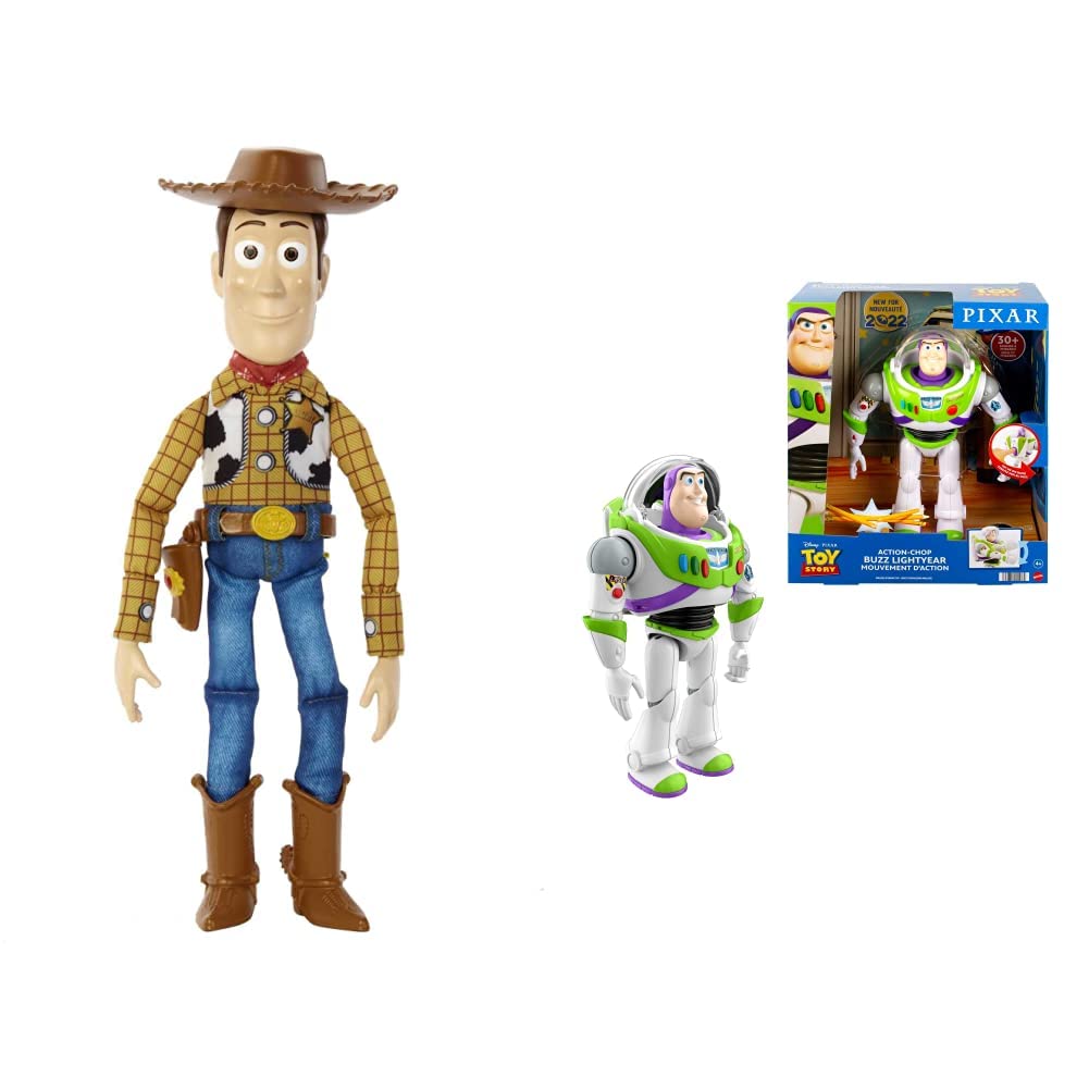 Disney and Pixar Toy Story Talking Woody and Buzz Lightyear Action ...