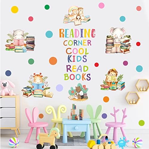 Amazon.com: Mfault Monkey Reading Book Wall Decals Stickers, Reading ...