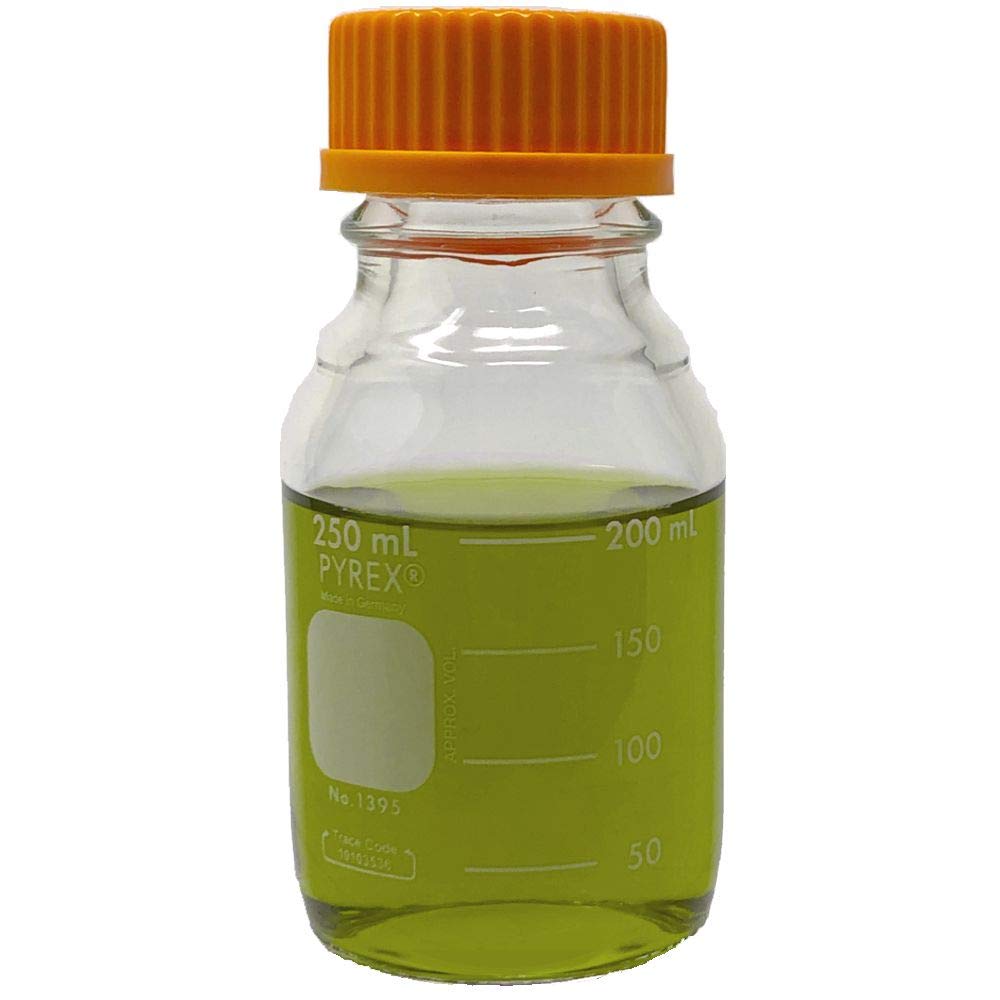 Pyrex 1395-250, 250mL Round Media Storage Bottles, with GL45 Screw Cap ...