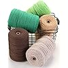GOHOF Macrame Cord 3mm x 300m Premium Cotton Macrame Rope, 4 Strand ...