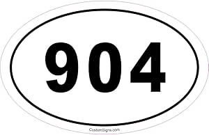 Amazon.com - 904 Area Code Bumper Sticker for Car