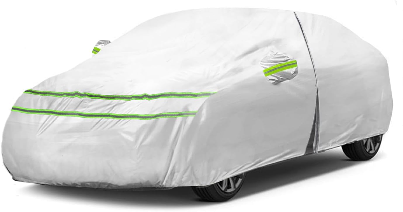 Amazon.com: QUYDDC Full Surround All Weather Car Cover Universal Fit ...