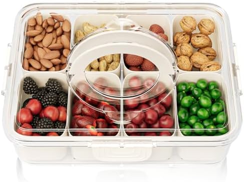 Amazon.com | 8 Compartments Snack Box Snackle Container, Divided ...